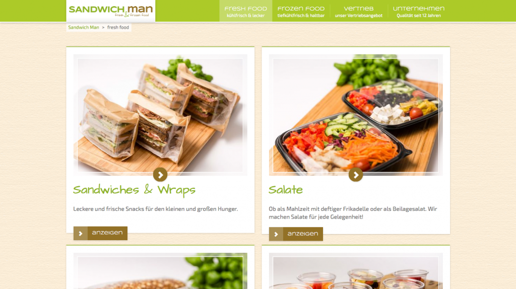 Redesign, Webseite & Print: The Sandwich Man GmbH